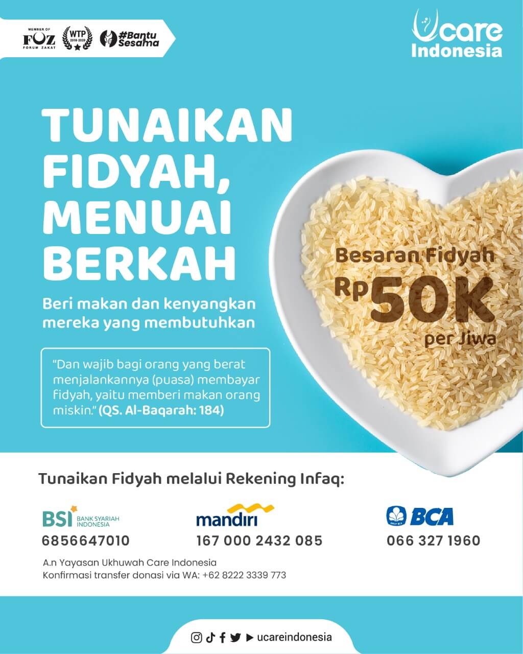 Ketentuan Bayar Fidyah dan Tata Caranya - UCare Indonesia